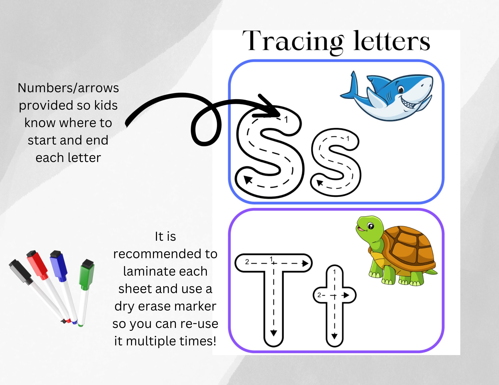 Tracing UC/LC Letters-small Version-digital Download - Etsy