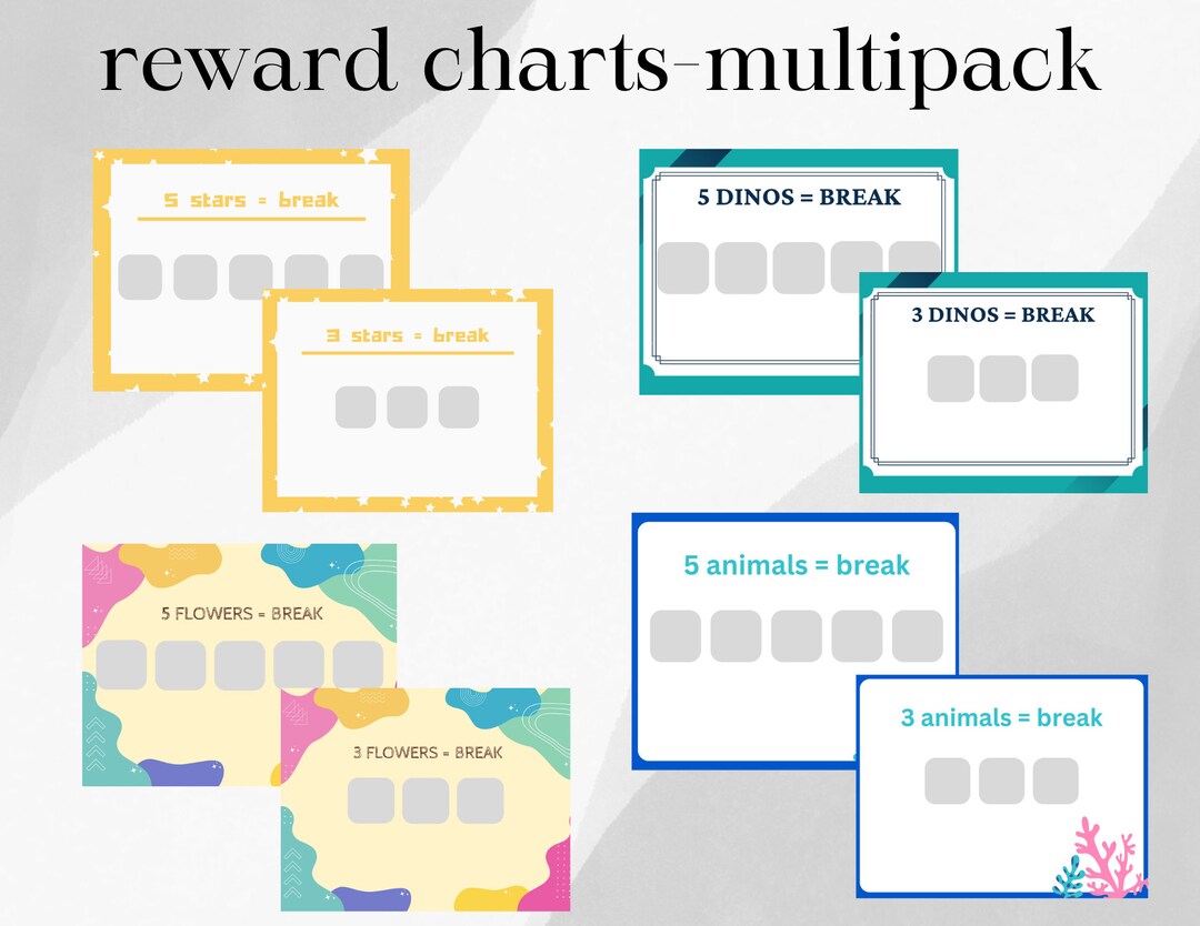 Reward Chart Multipack-digital Download - Etsy