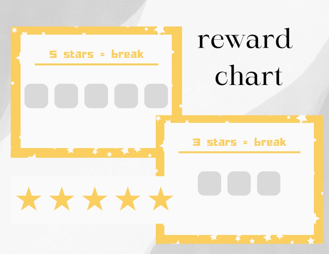Reward Chart-digital Download - Etsy