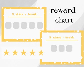 Customizable Colorful Reward Chart Digital Download - Etsy