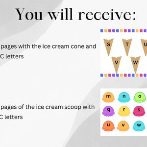 Ice Cream Uppercase/lowercase Letter Matching - Etsy