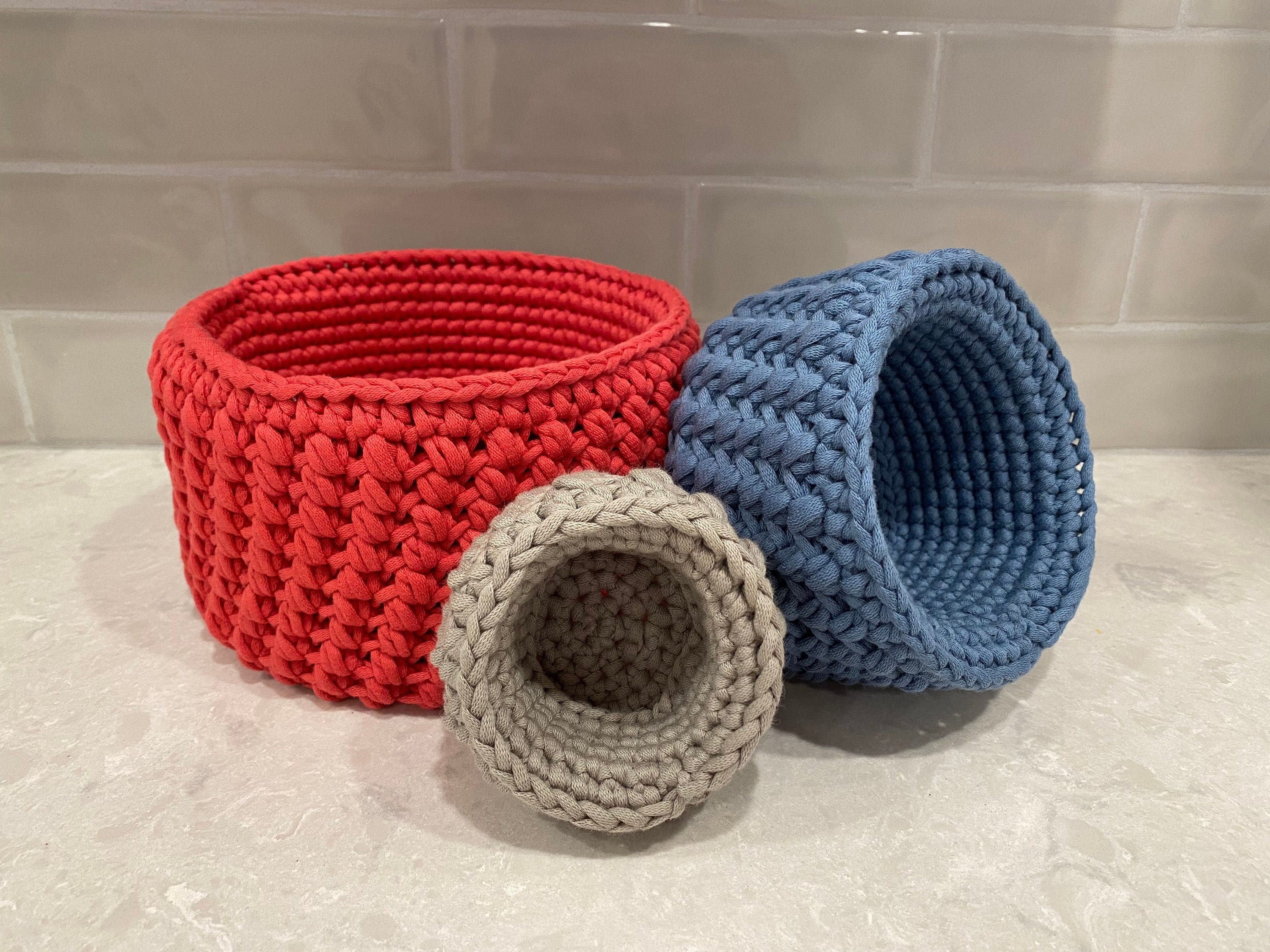 Crochet baskets Nesting baskets House warming gift - Etsy.de