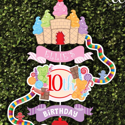 Candy Land Welcome Sign Candyland Hanging Door Sign - Etsy