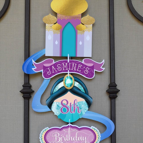 Princess Jasmine Banner Aladdin Banner Princess Jasmine | Etsy