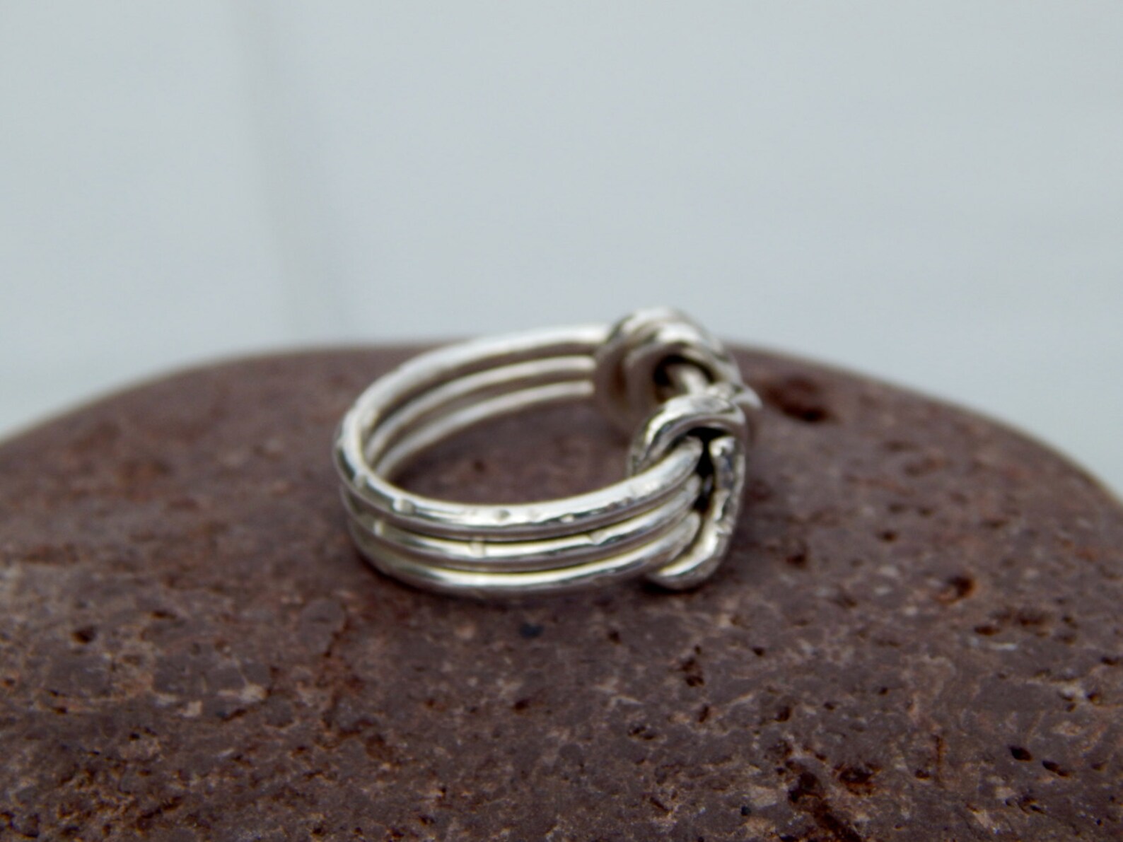 Three Tier Fine Silver Ring size 4 1/2, Silver Statement Ring, Silver ...