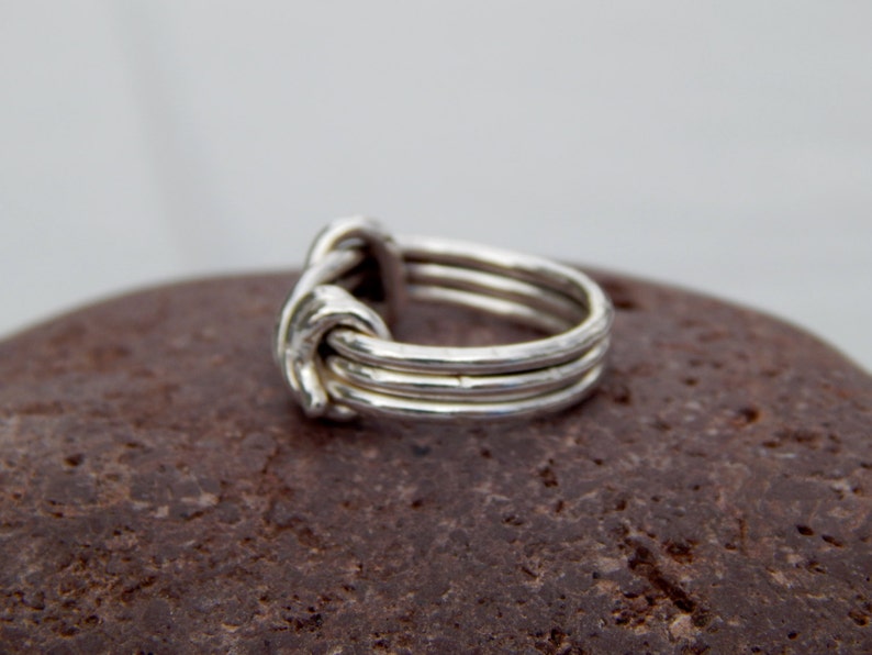 Three Tier Fine Silver Ring size 4 1/2, Silver Statement Ring, Silver ...