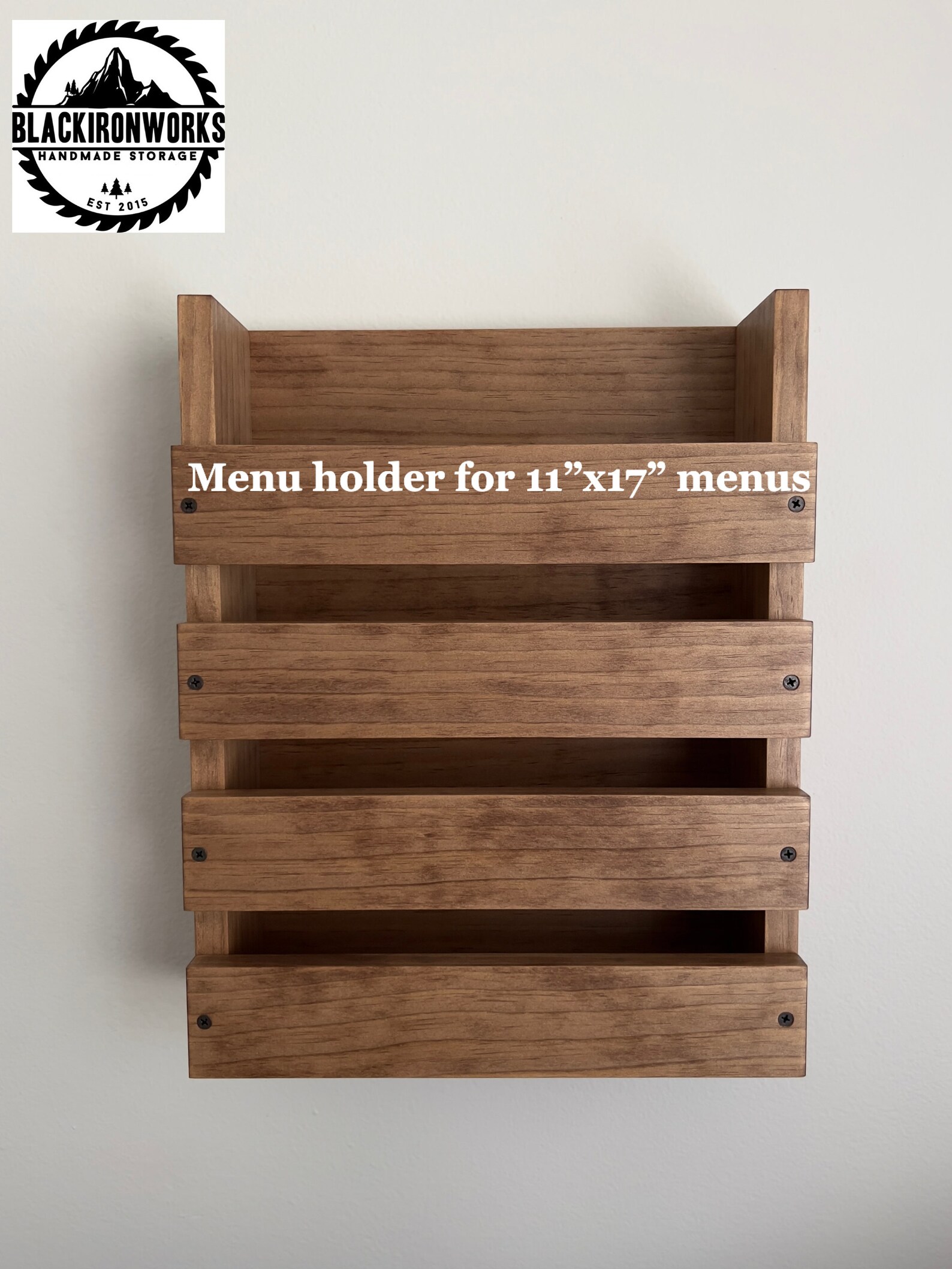 Restaurant Menu Holder Wall Mounted Menu Storage Wood Menu - Etsy