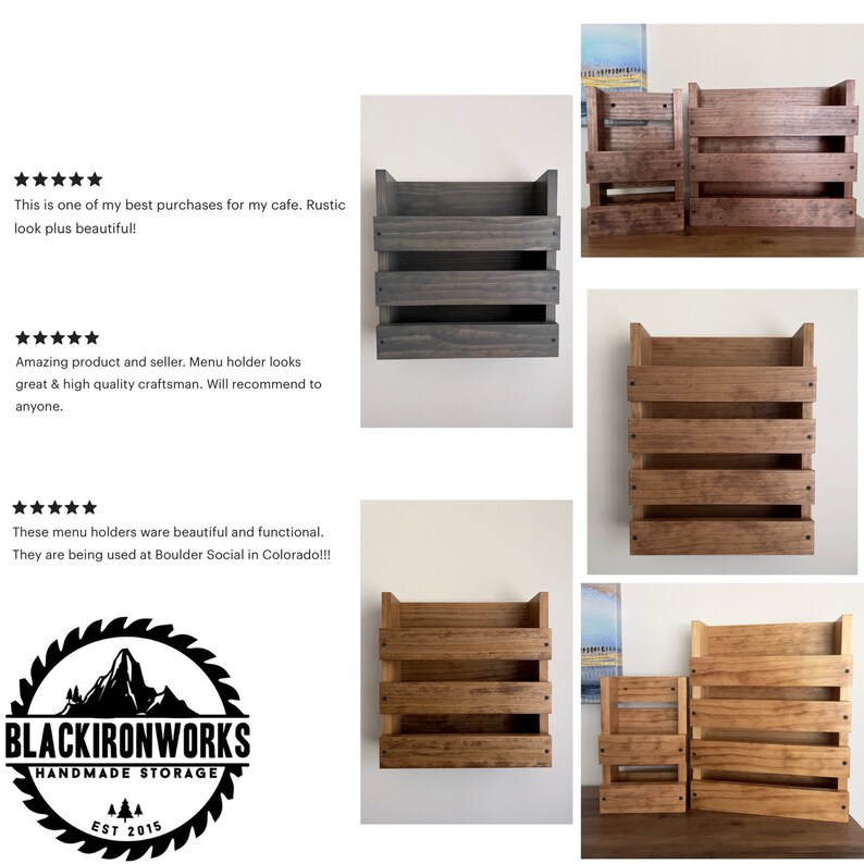 Restaurant Menu Rackrustic Menu Holderbar Brewery Restaurant - Etsy