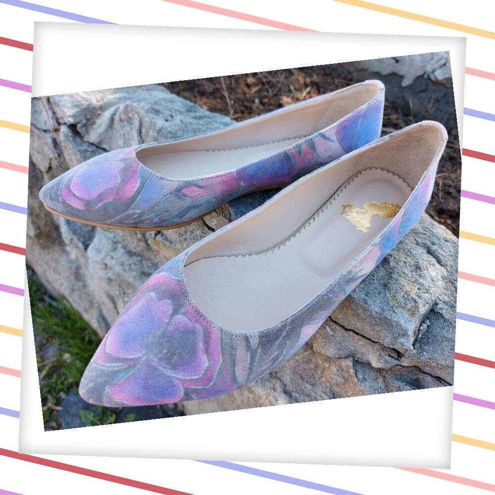 Women's Flat Shoes, Printed Shoes for Women, Ballerinas, Women ...