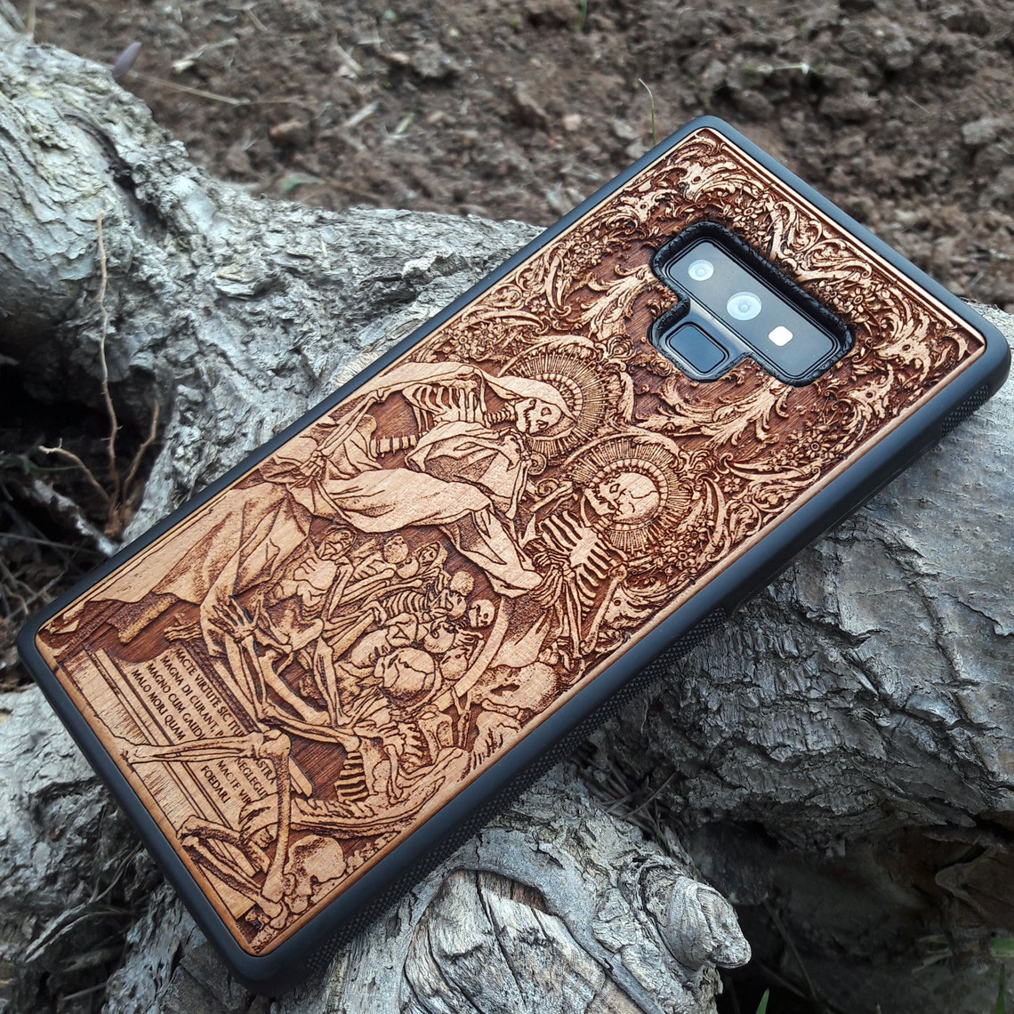 IPhone 17 16 15 & Galaxy S26 S25 S24 Gothic Skeleton Wood Phone Case - Etsy