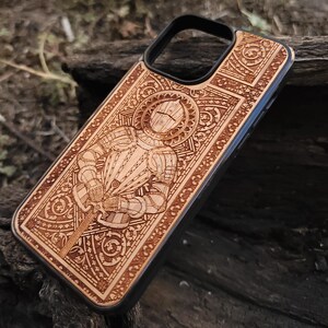 Medieval Knight Wood Phone Case - Gothic Armor Design for iPhone ...