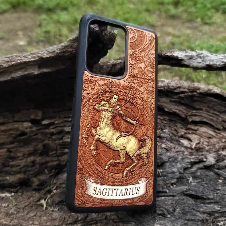 IPhone 17 16 & Galaxy S26 S24 Sagittarius Zodiac Wood Phone Case - Etsy