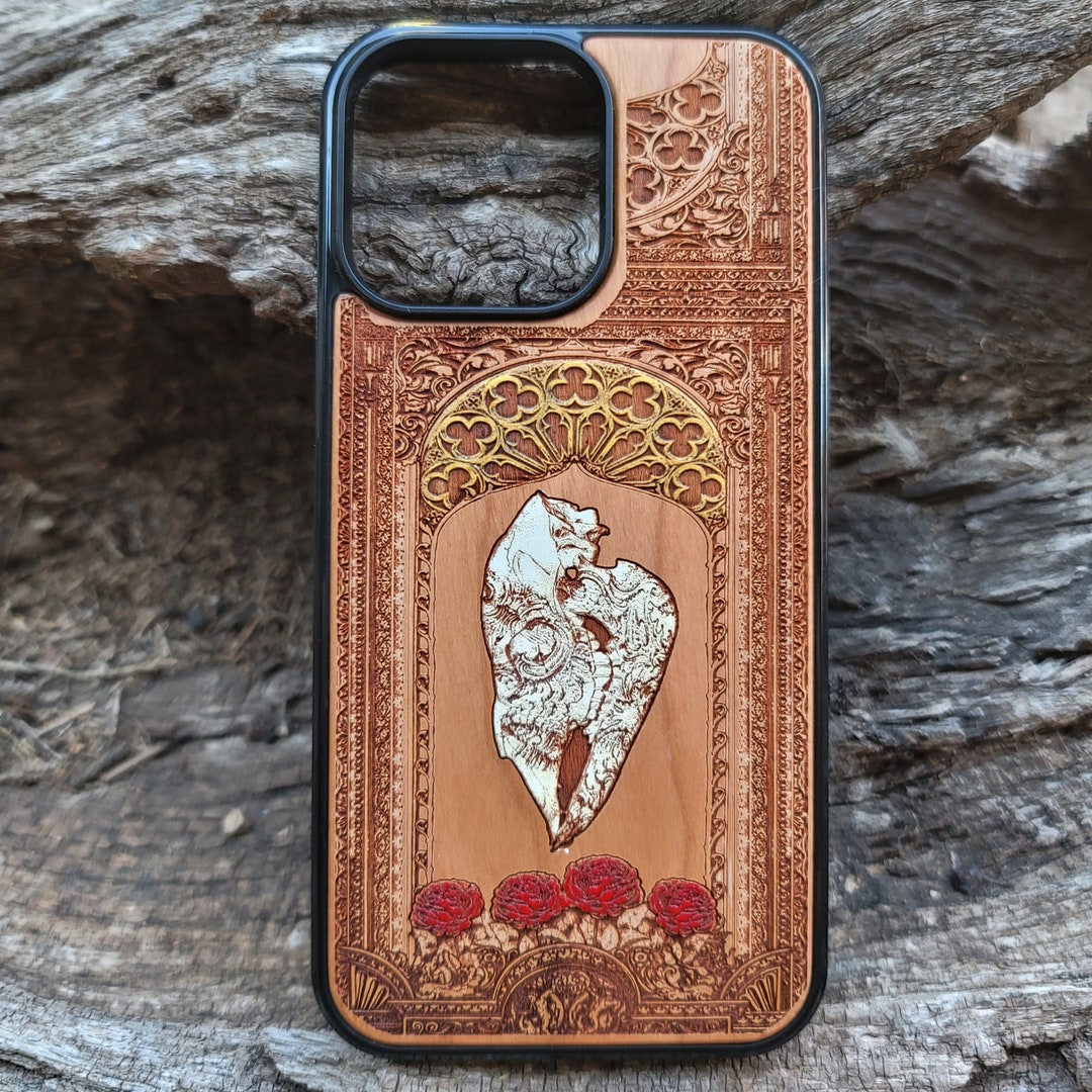 Horse Skull Wood Phone Case Hand-painted – Gothic Anatomy Art for ...