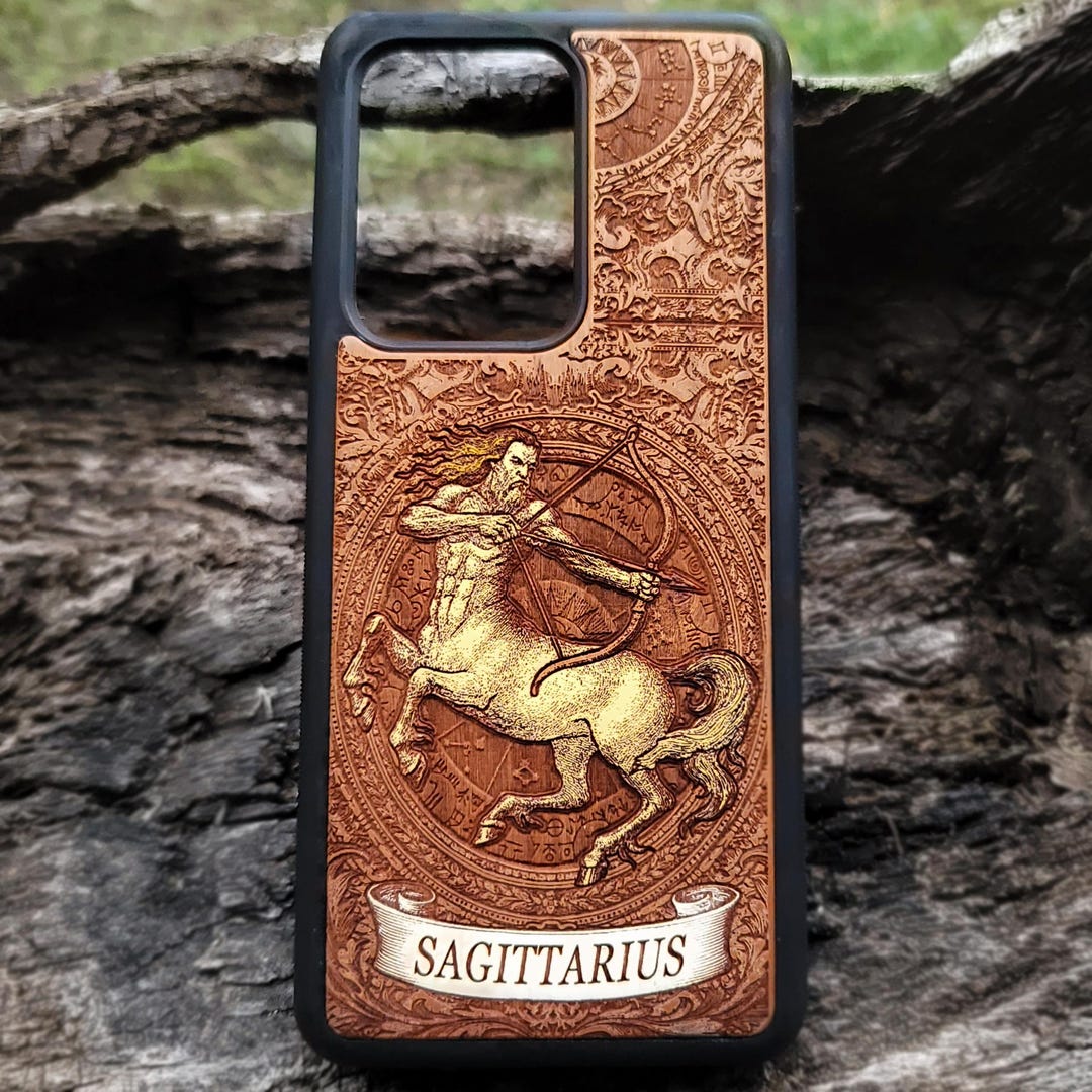 IPhone 17 16 & Galaxy S26 S24 Sagittarius Zodiac Wood Phone Case - Etsy