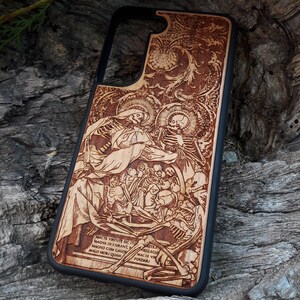 IPhone 17 16 15 & Galaxy S26 S25 S24 Gothic Skeleton Wood Phone Case - Etsy