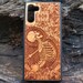 Human Skeleton Wood Phone Case for iPhone 16-12 Pro Max Mini & Galaxy ...