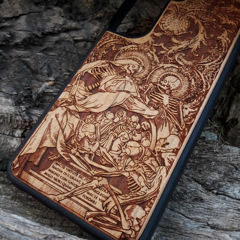IPhone 17 16 15 & Galaxy S26 S25 S24 Gothic Skeleton Wood Phone Case - Etsy