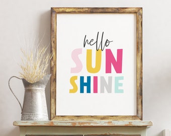 Hello Sunshine Wall Art | Etsy