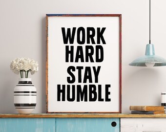 Work Hard Print - Etsy