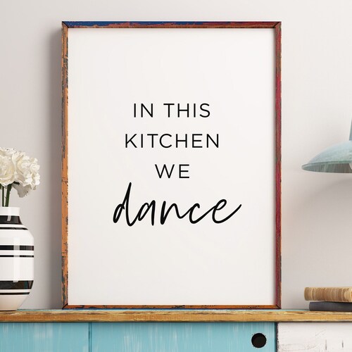 In This Kitchen We Dance Wooden Sign - Etsy