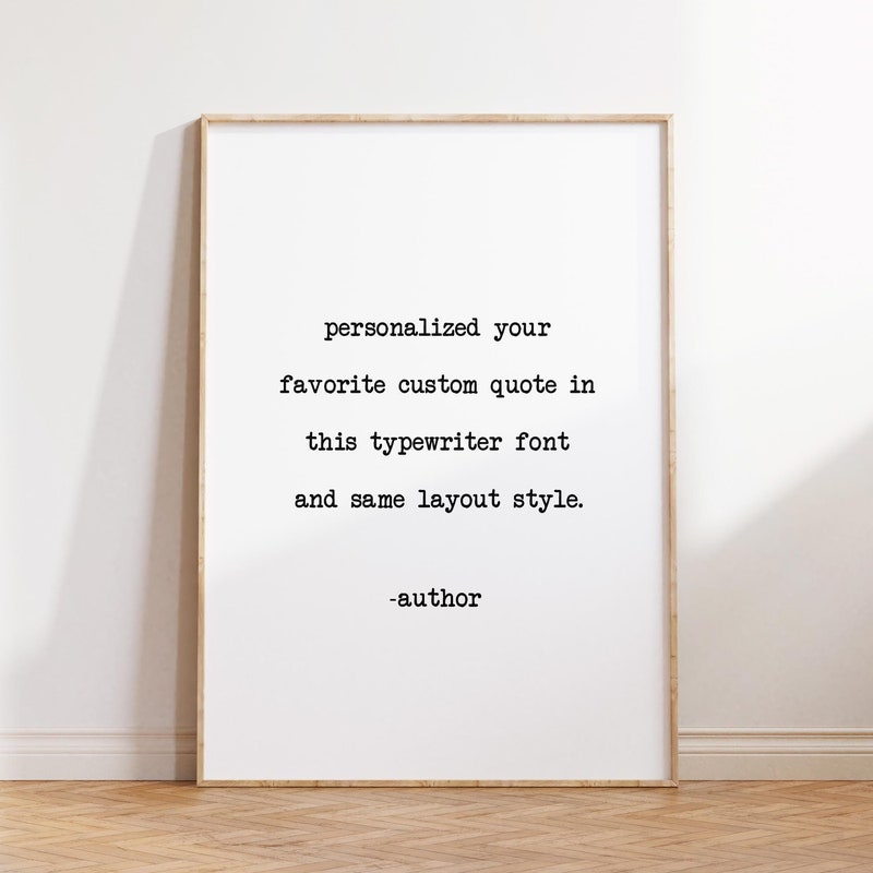 Typewriter Quote - Etsy