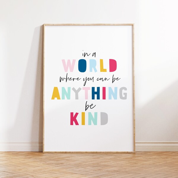 Be Kind Poster - Etsy