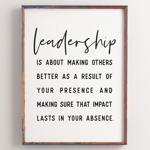 Great Leader Poster A Truly Great Leader is Hard to Find as Thank You ...