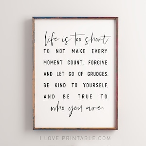 Printable Wall Art Quotes, Digital Download Art Prints, Inspirational ...