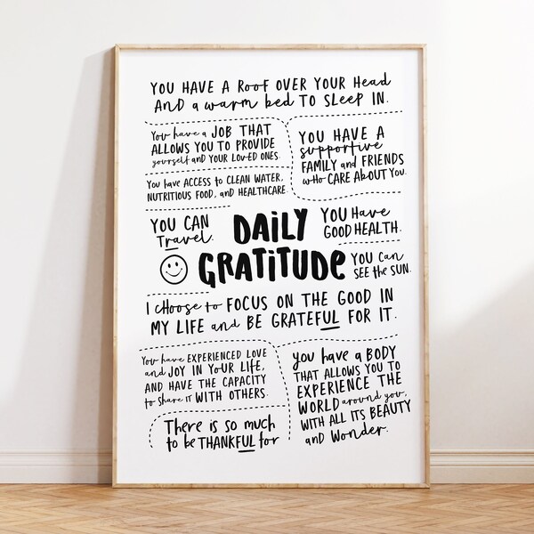 Gratitude Poster - Etsy