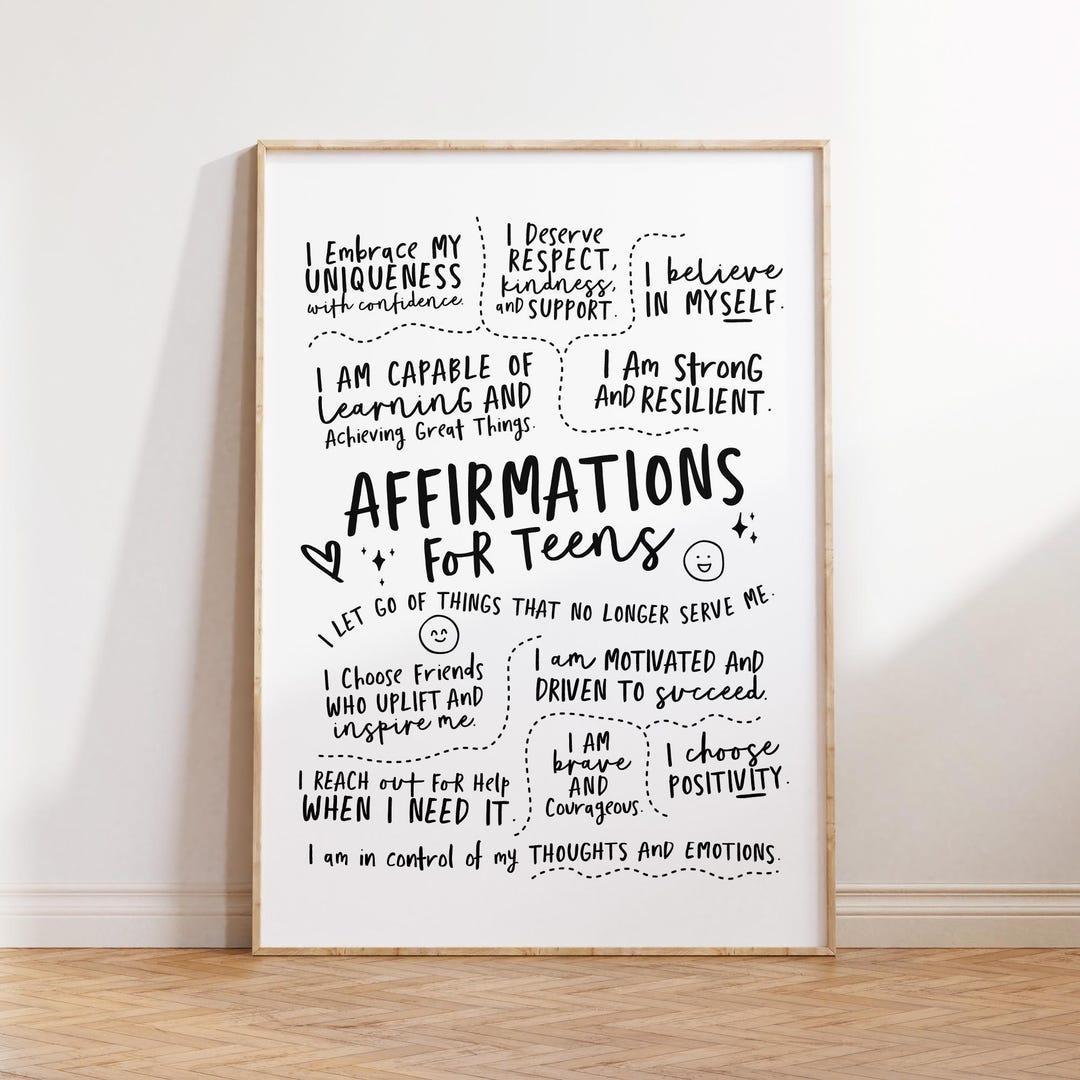 Teen Affirmation Poster, Tween Girl Room Decor (digital Download) - Etsy