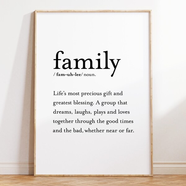 Family Definition - Etsy