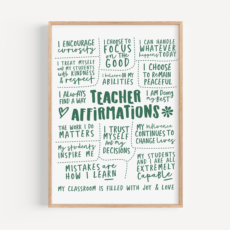 Teacher Affirmations - Etsy