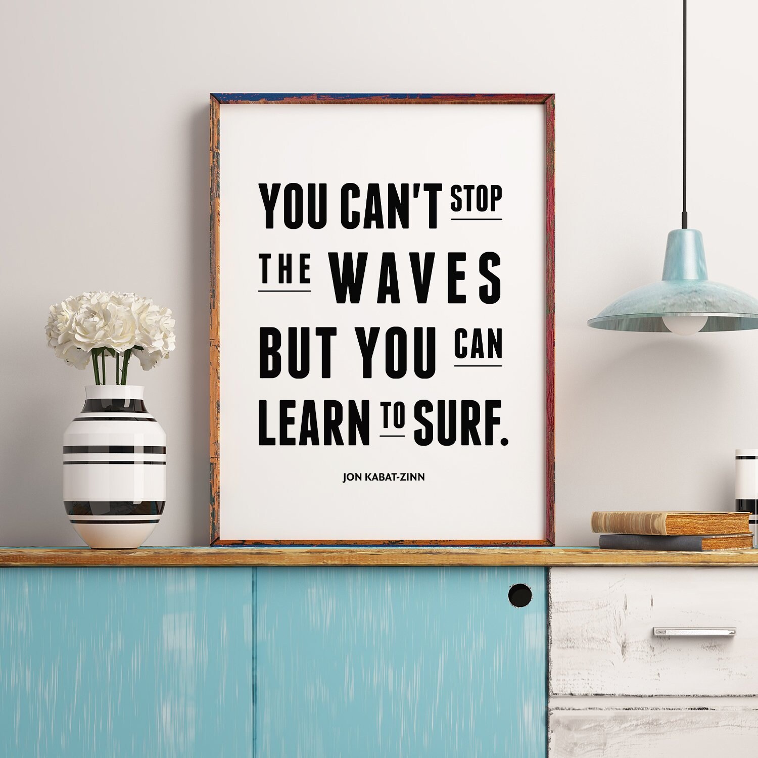 Inspirational Prints Surf Poster Printable Quotes You Cant | Etsy