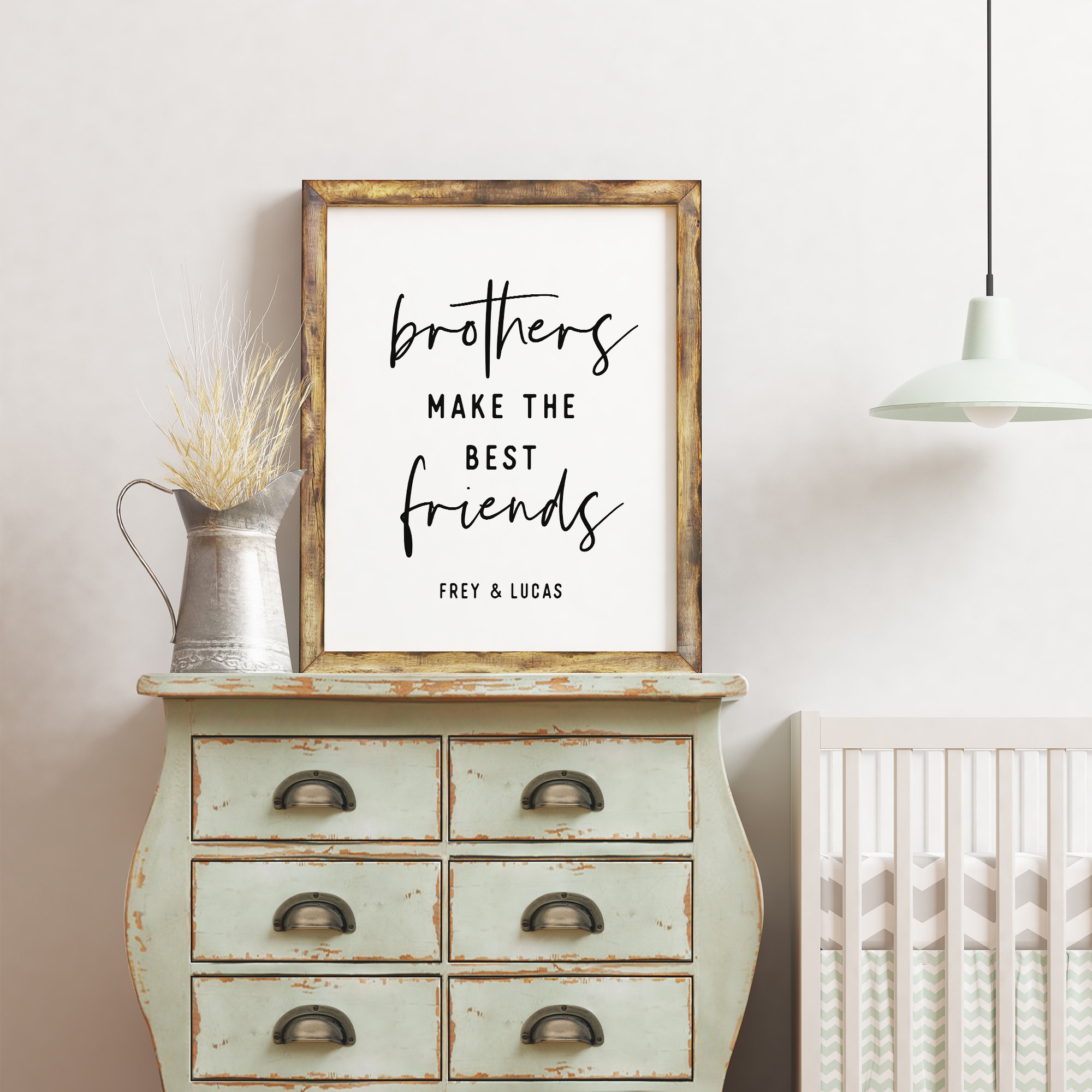 Brothers make the best friends Brother gift Printable art | Etsy