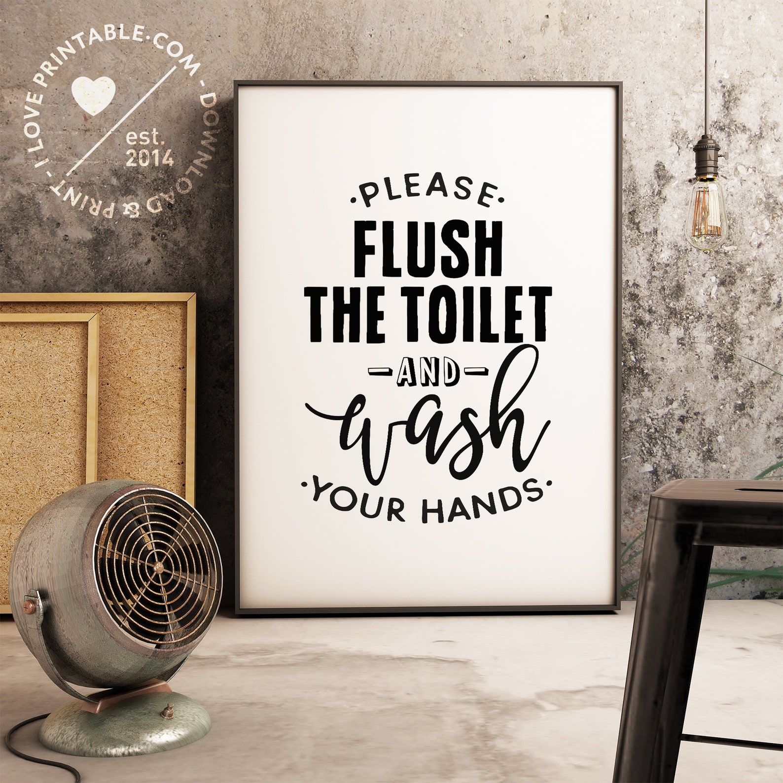 Flush the Toilet Sign Kids Bathroom Rules Print Downloadable - Etsy Canada