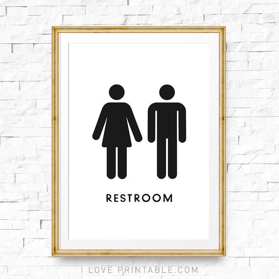 Printable Restroom Signs Bathroom Free Printable Bathroom Sign