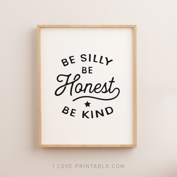 Be Silly Be Honest - Etsy