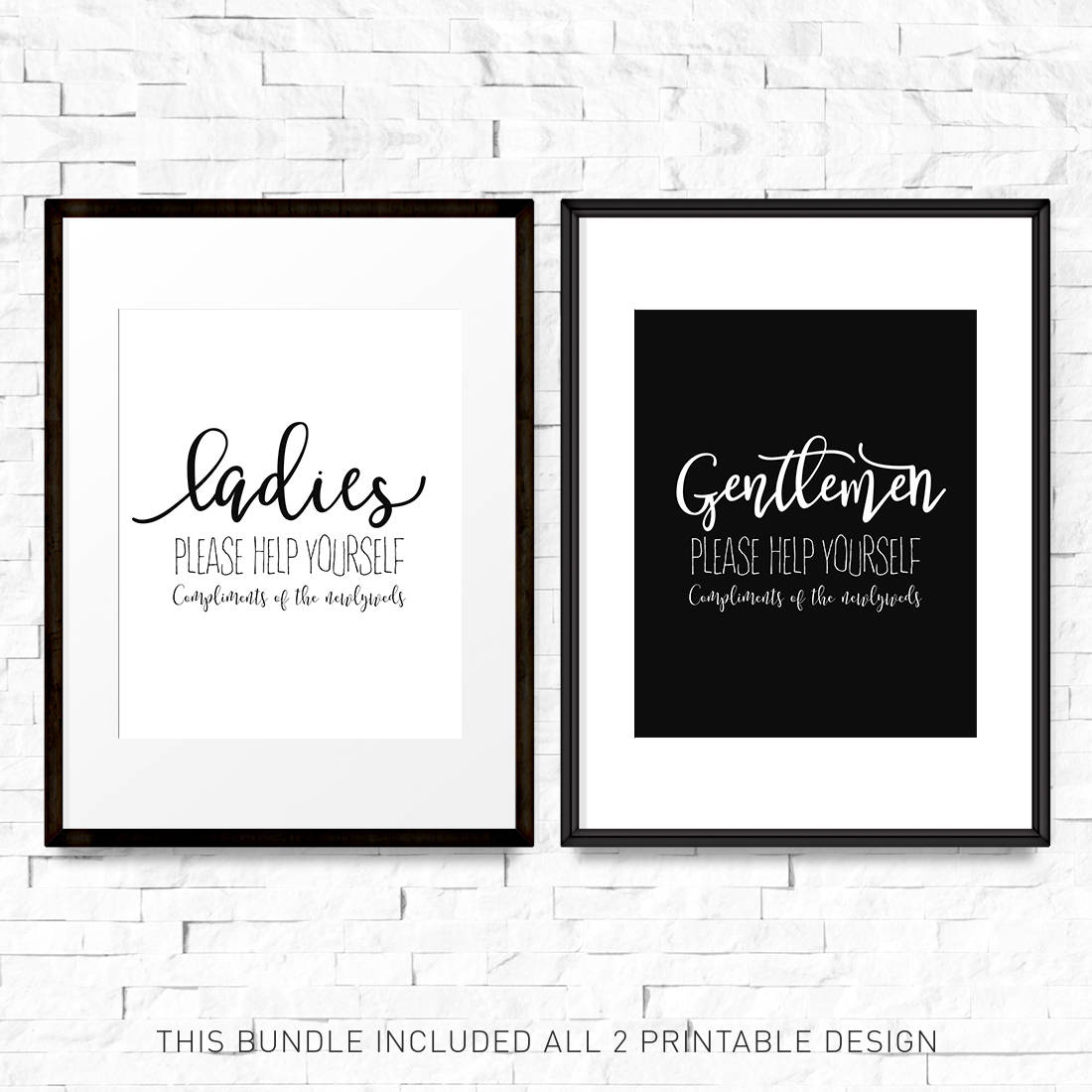 Wedding bathroom sign Wedding printable Restroom sign | Etsy