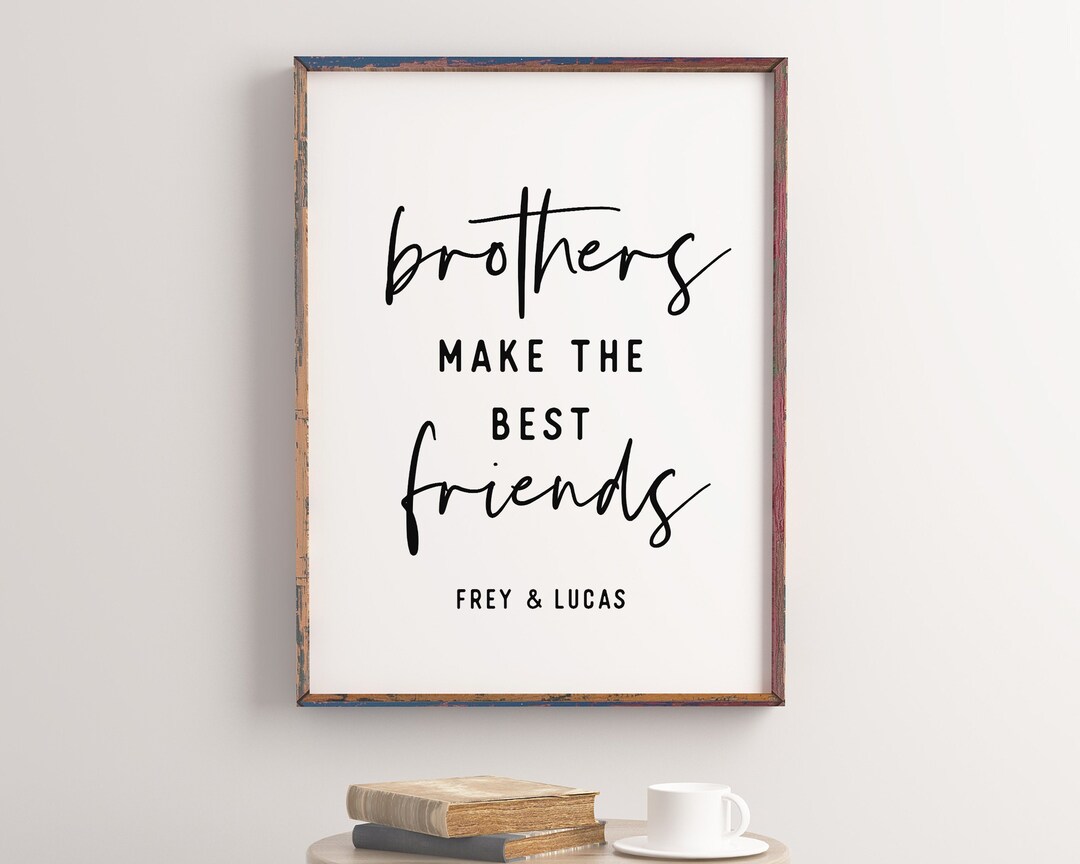 Personalized Brothers Art Print, Boy Room Decor (digital Download) - Etsy