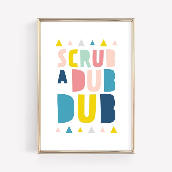 Scrub a Dub Dub Sign - Etsy