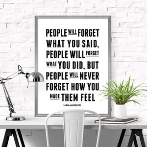 Printable Quote Art, Inspirational Print, People Will Never Forget How ...