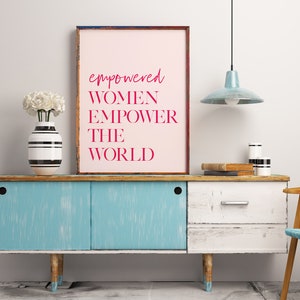 Empowered Women Printable Wall Art, Digital Download Print, Feminist ...