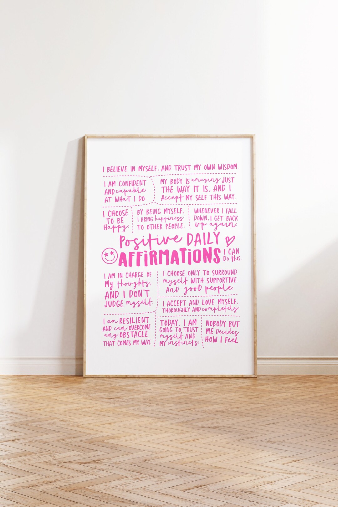 Positive Affirmation Wall Art Printable Daily Affirmations Poster ...