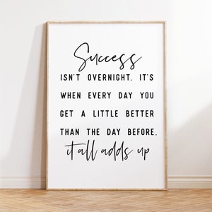 Success Wall Art / Motivational Posters / Success Quotes / Dorm Room ...