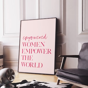 Empowered Women Printable Wall Art, Digital Download Print, Feminist ...