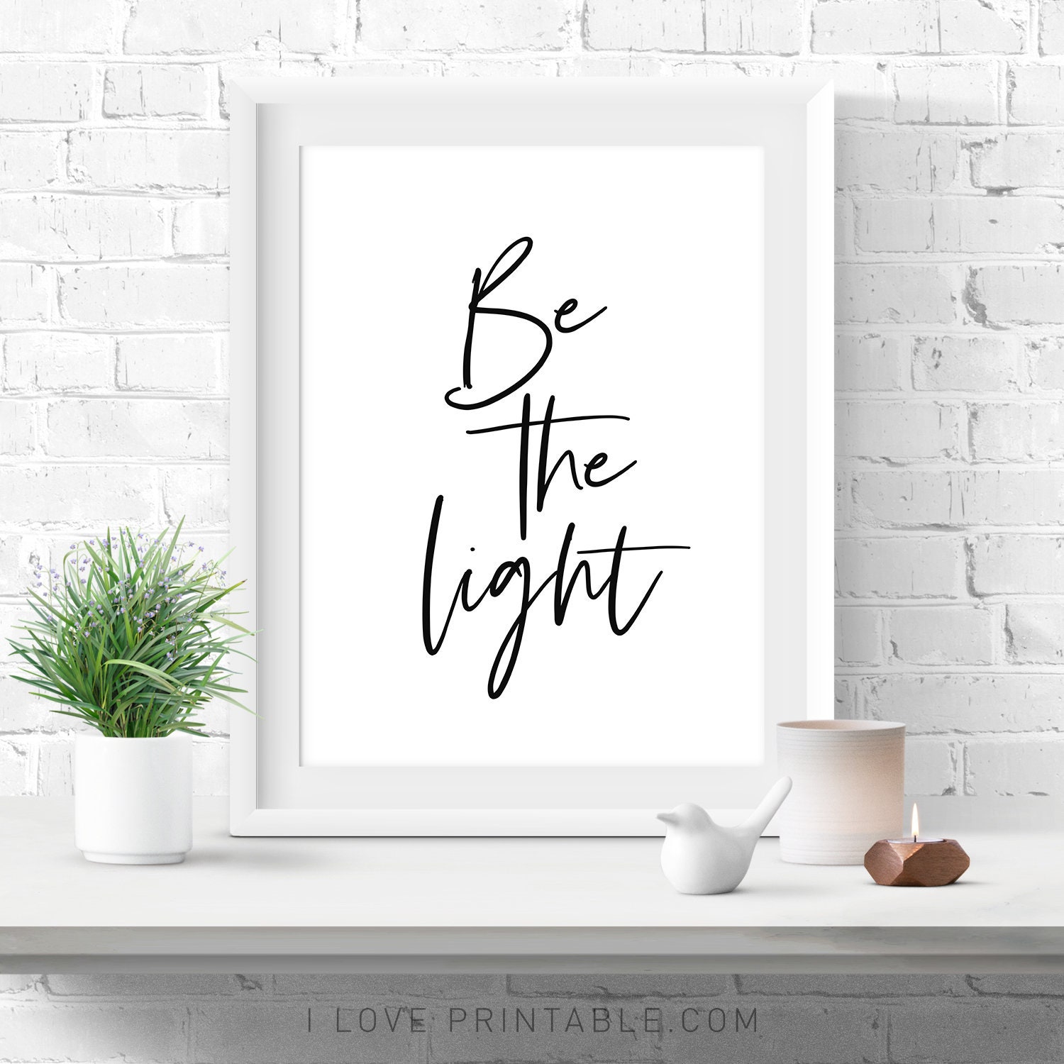 Be the Light Motivational Quotes Quote Wall Art - Etsy Australia