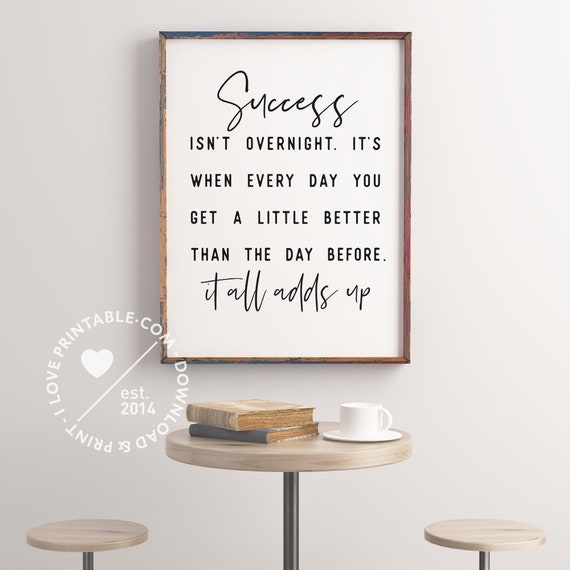 Success Wall Art / Motivational Posters / Success Quotes / - Etsy