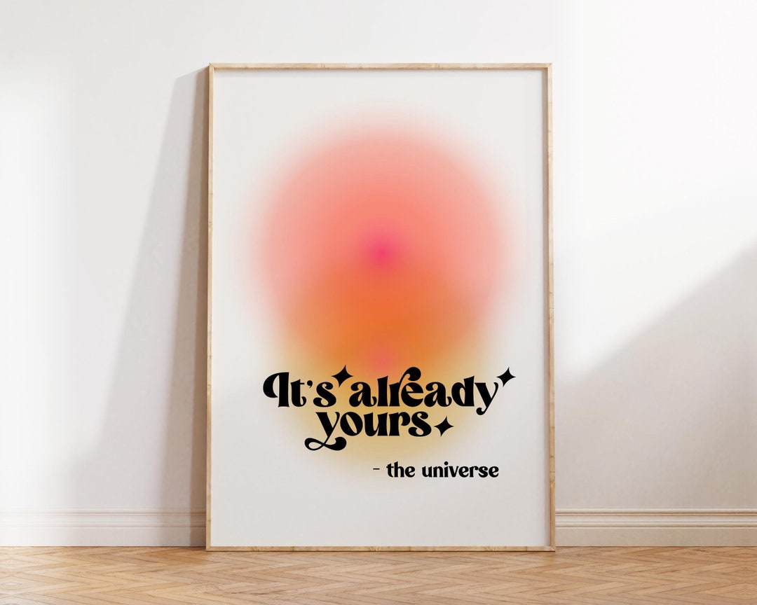 Manifestation Aura Poster, Its Already Yours Print (digital Download ...