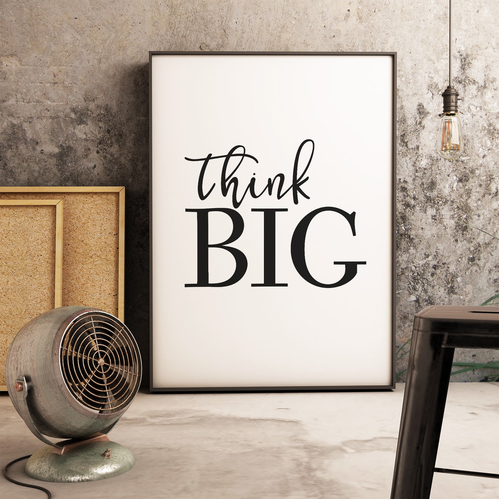 Think Big Poster Motivational Quotes Wall Art Printable - Etsy