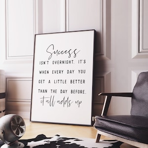Success Wall Art / Motivational Posters / Success Quotes / Dorm Room ...